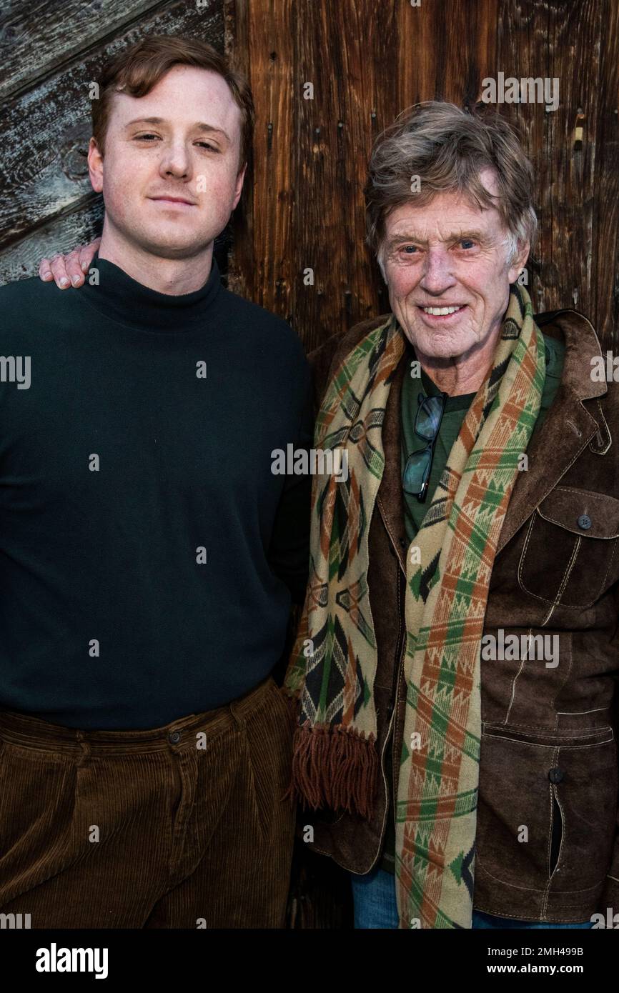 Director Dylan Redford, left, and his grandfather Robert Redford pose ...