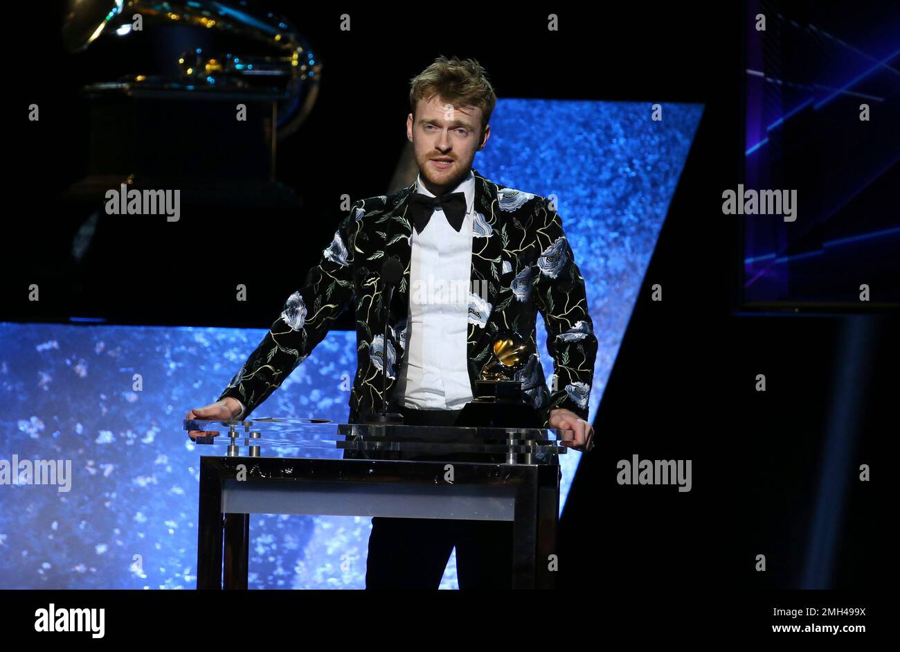 Finneas O'Connell accepts the award for producer of the year, non ...
