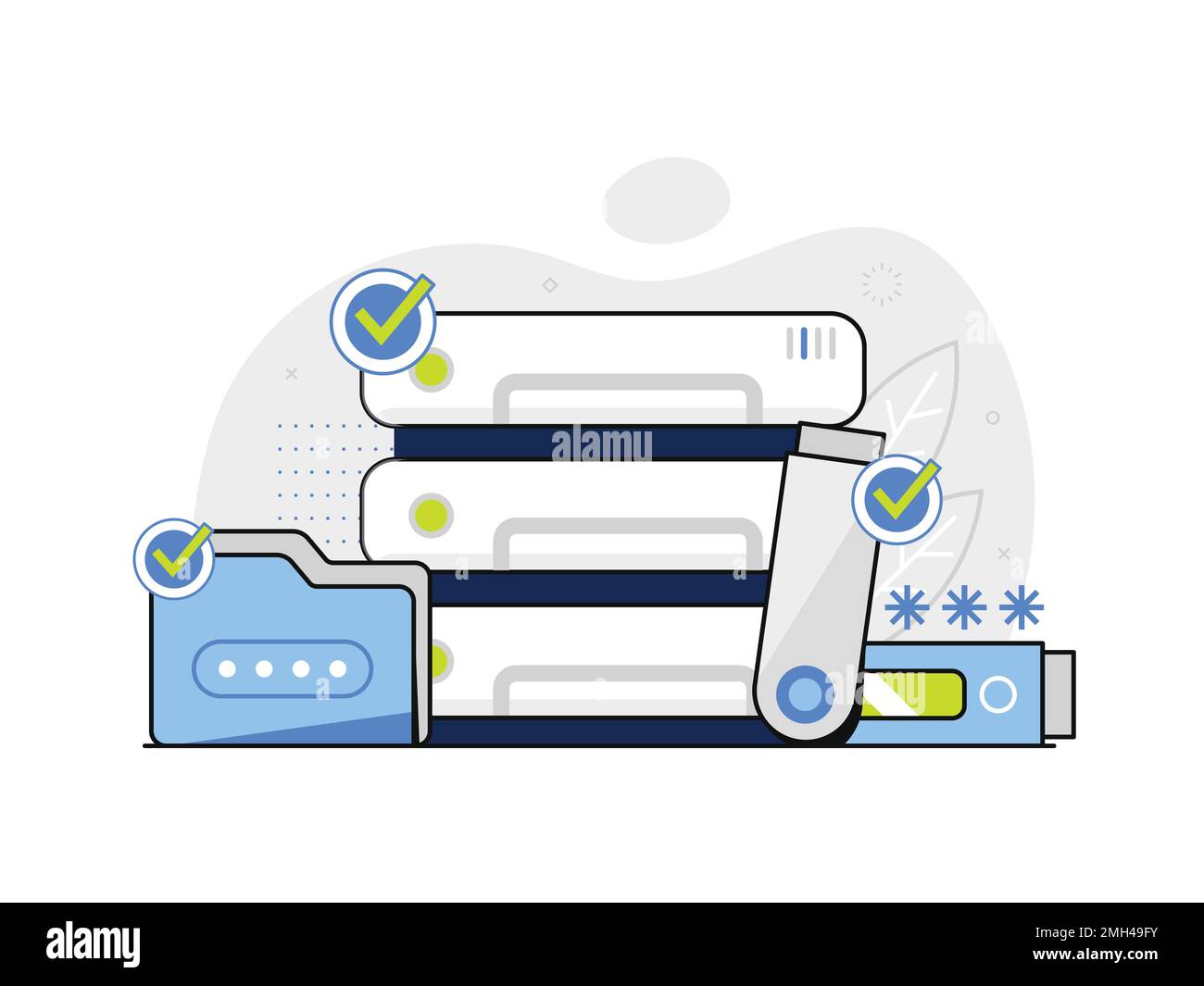 Cloud Computing Services and Online Data Storage Stock Vector Image ...