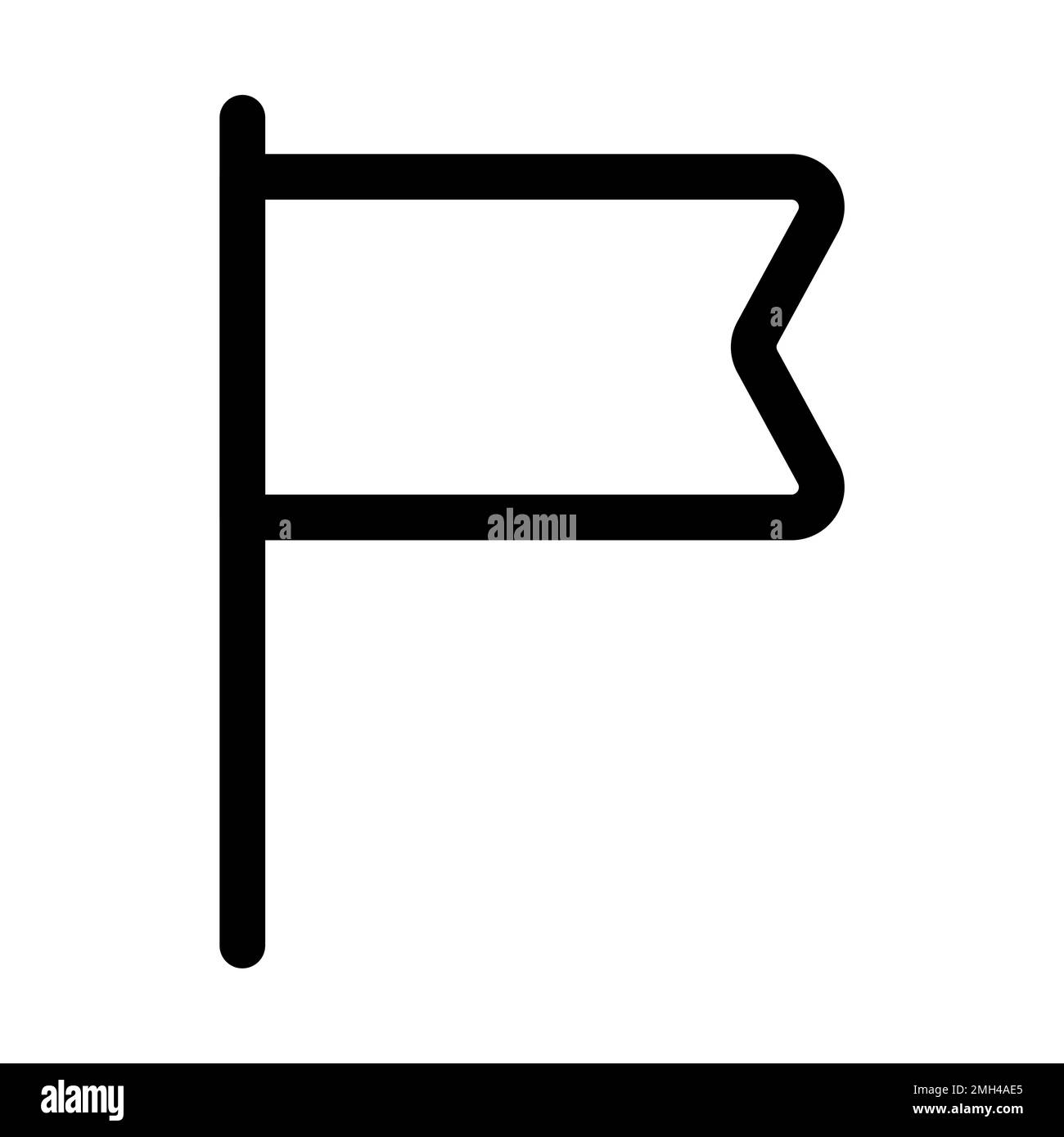 Banner icon line isolated on white background. Black flat thin icon on ...