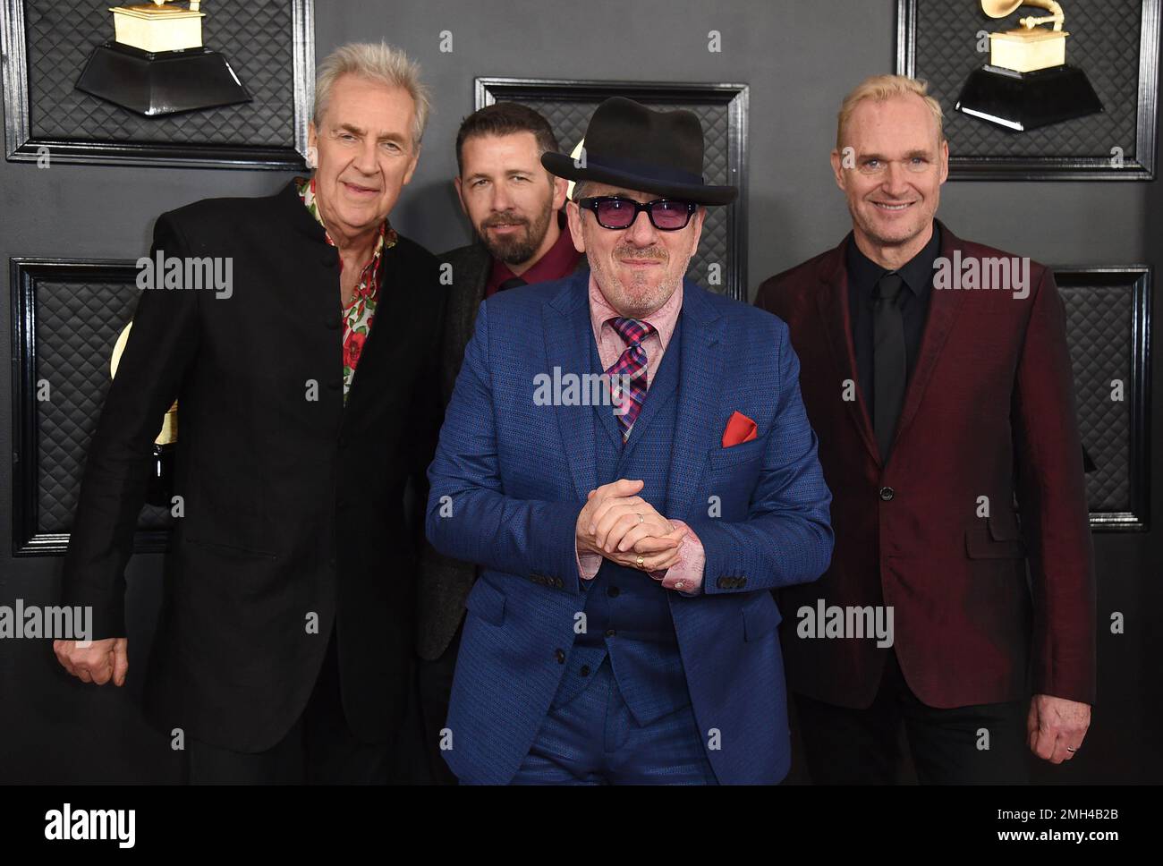 Pete Thomas, from left, Steve Nieve, Elvis Costello and Davey Faragher ...