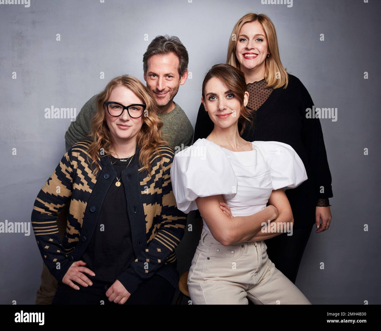 Producer Mel Eslyn, from left, writer/director Jeff Baena, Alison Brie ...