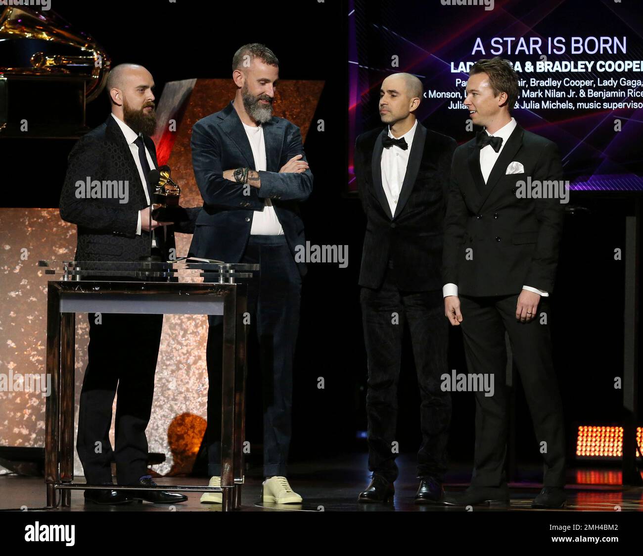 Benjamin Rice, from left, Paul "DJ White Shadow" Blair, Nick Monson ...