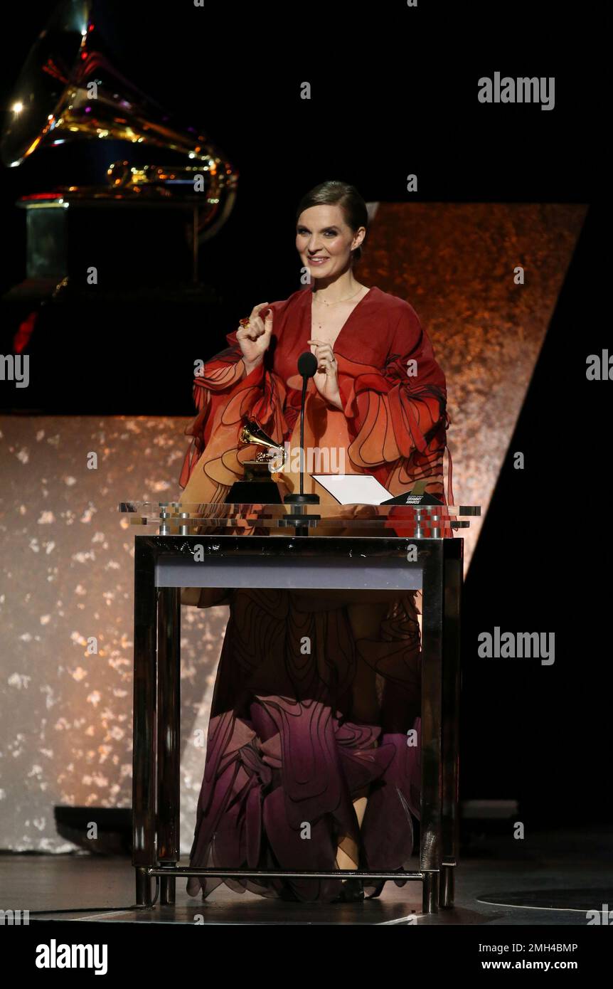 Hildur Gudnadottir accepts the award for best score soundtrack for ...