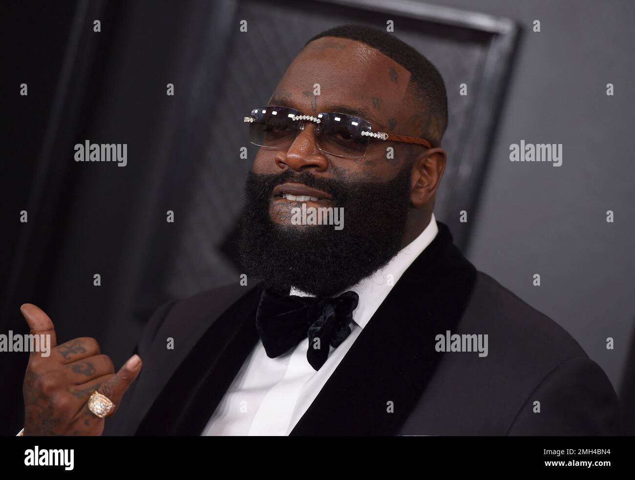Rick Ross arrives at the 62nd annual Grammy Awards at the Staples ...