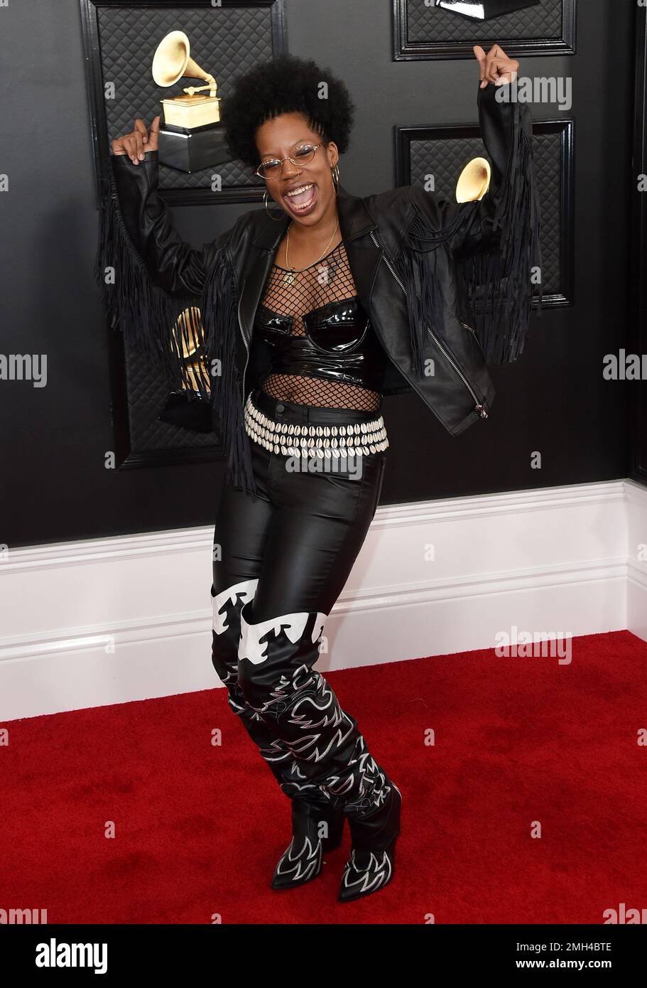 Georgia Anne Muldrow arrives at the 62nd annual Grammy Awards at the ...