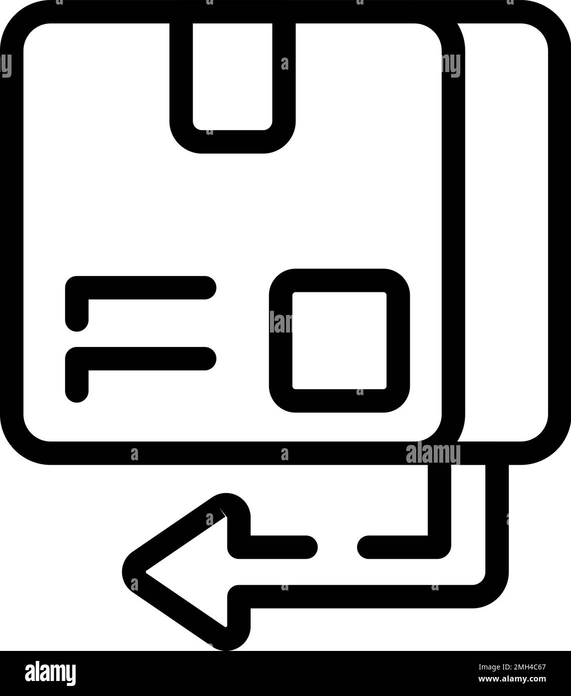 Parcel return icon outline vector. Delivery product. Store refund Stock ...