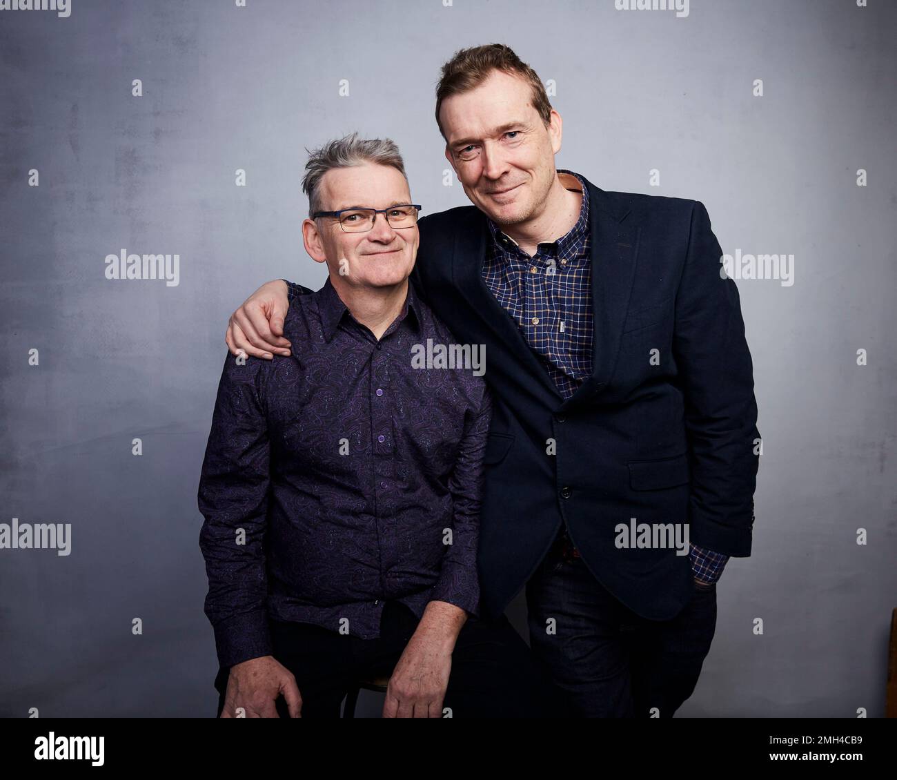 Director Jerry Rothwell, left, and David Mitchell pose for a portrait ...