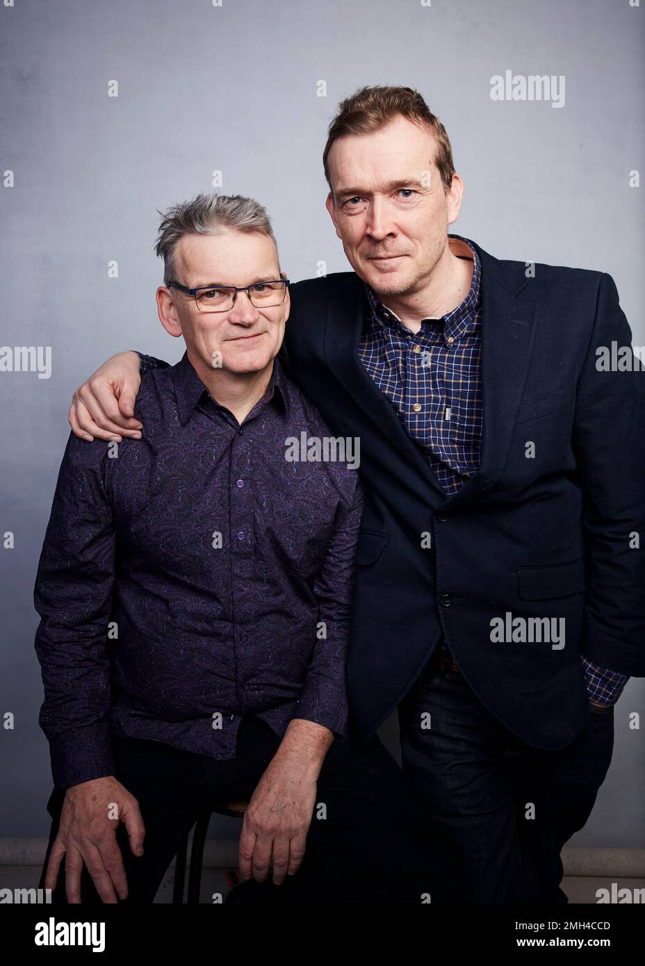 Director Jerry Rothwell, left, and David Mitchell pose for a portrait ...