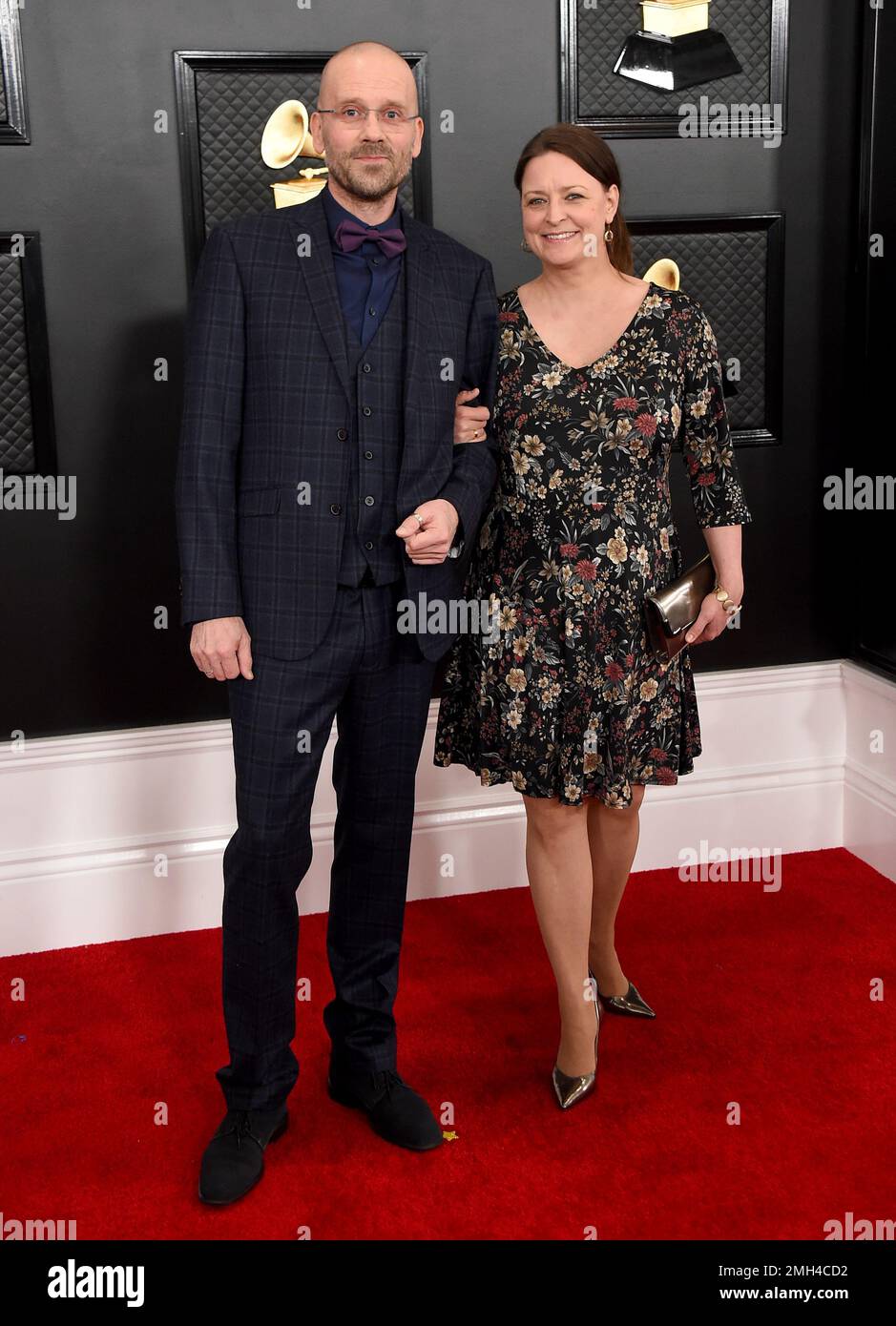 Morten Lindberg, left, and Beatrice Lindberg arrive at the 62nd annual Grammy Awards at the ...