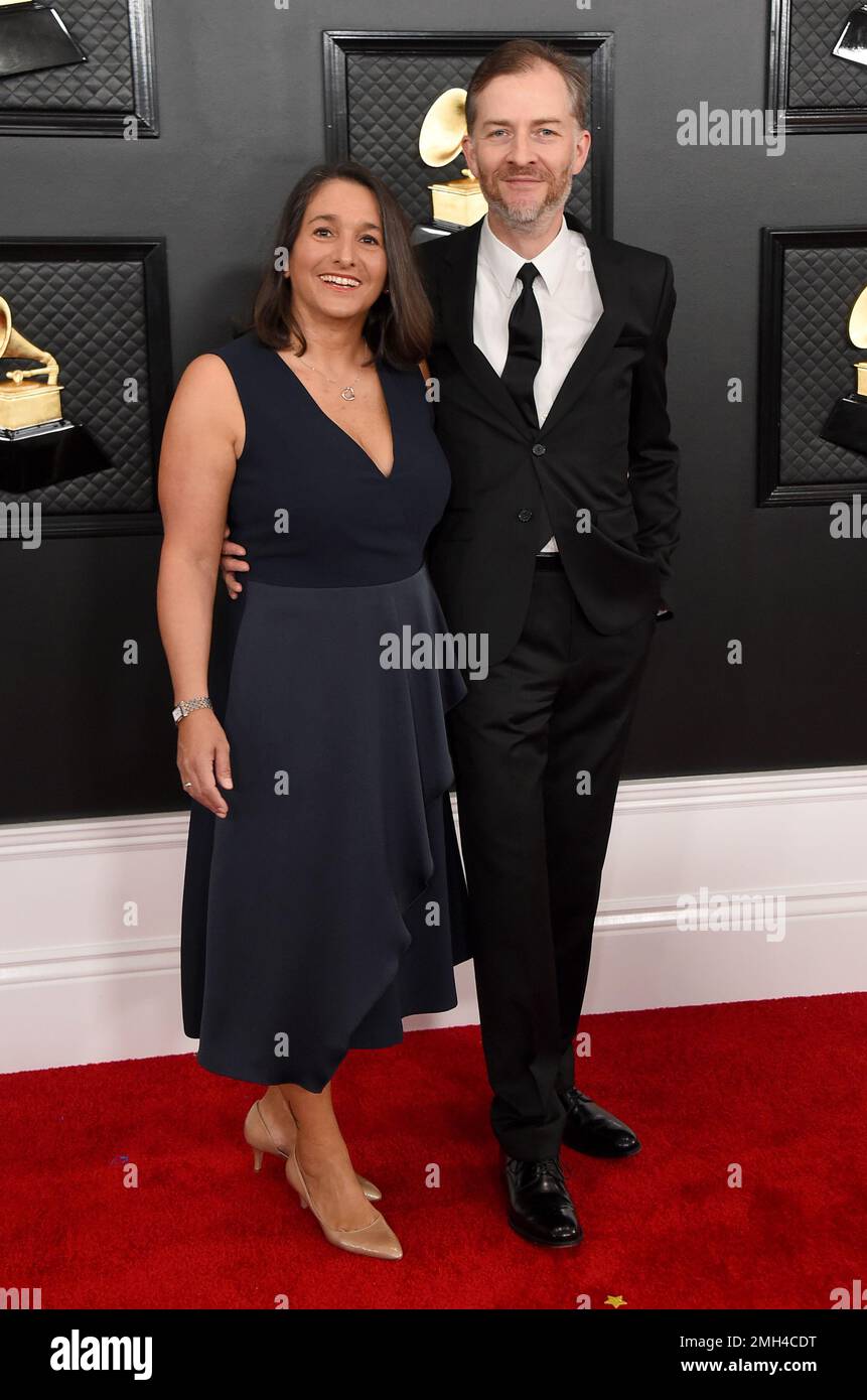 Nina-Sarah Feldmann, left, and Robert Russ arrive at the 62nd annual ...