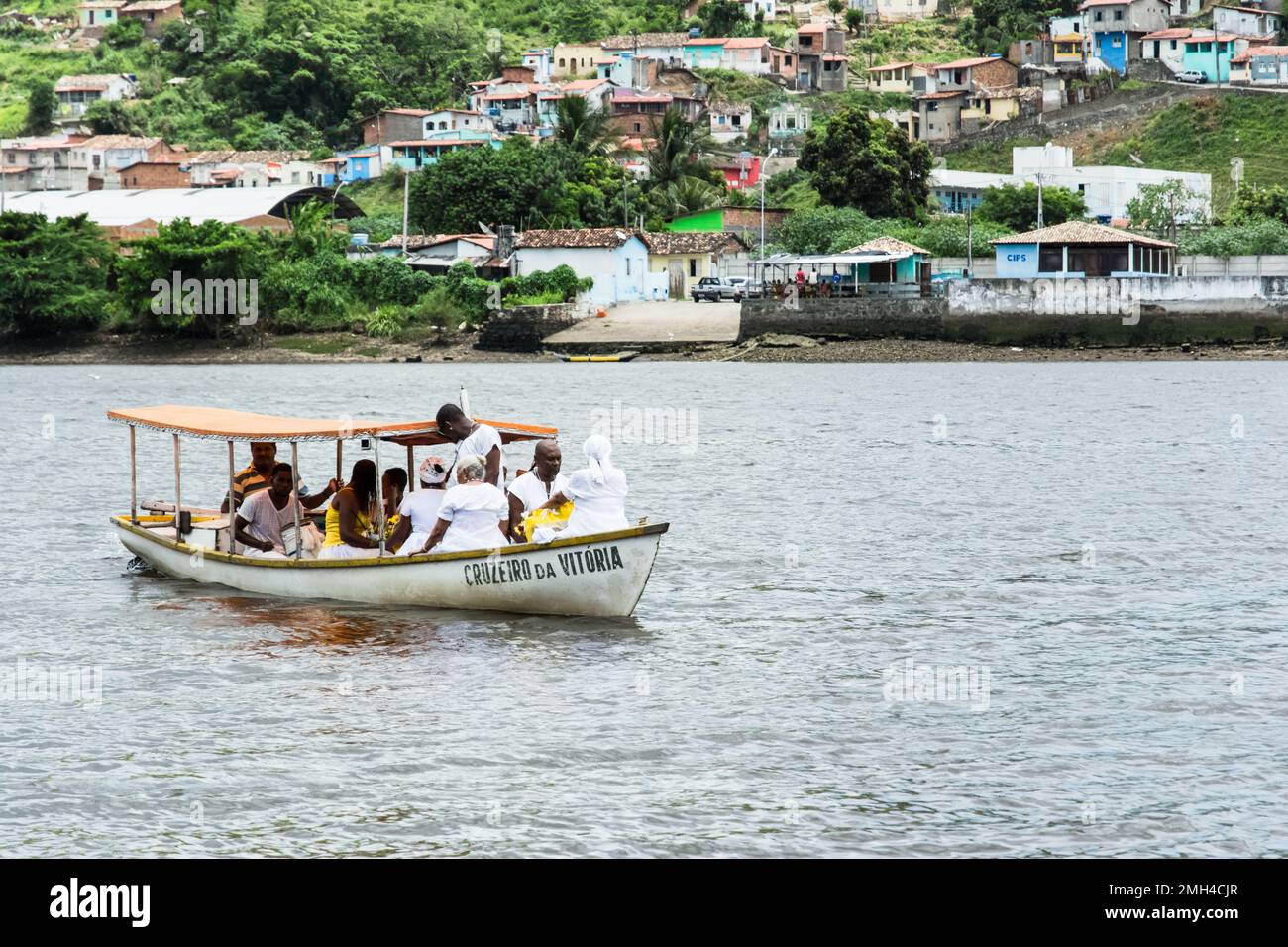 Cachoeira, Bahia, Brazil - February 21, 2016: Candomble faithful on ...