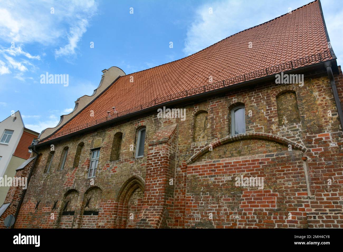 House in the historic Hanseatic city of Wismar, on the Baltic Sea coast ...