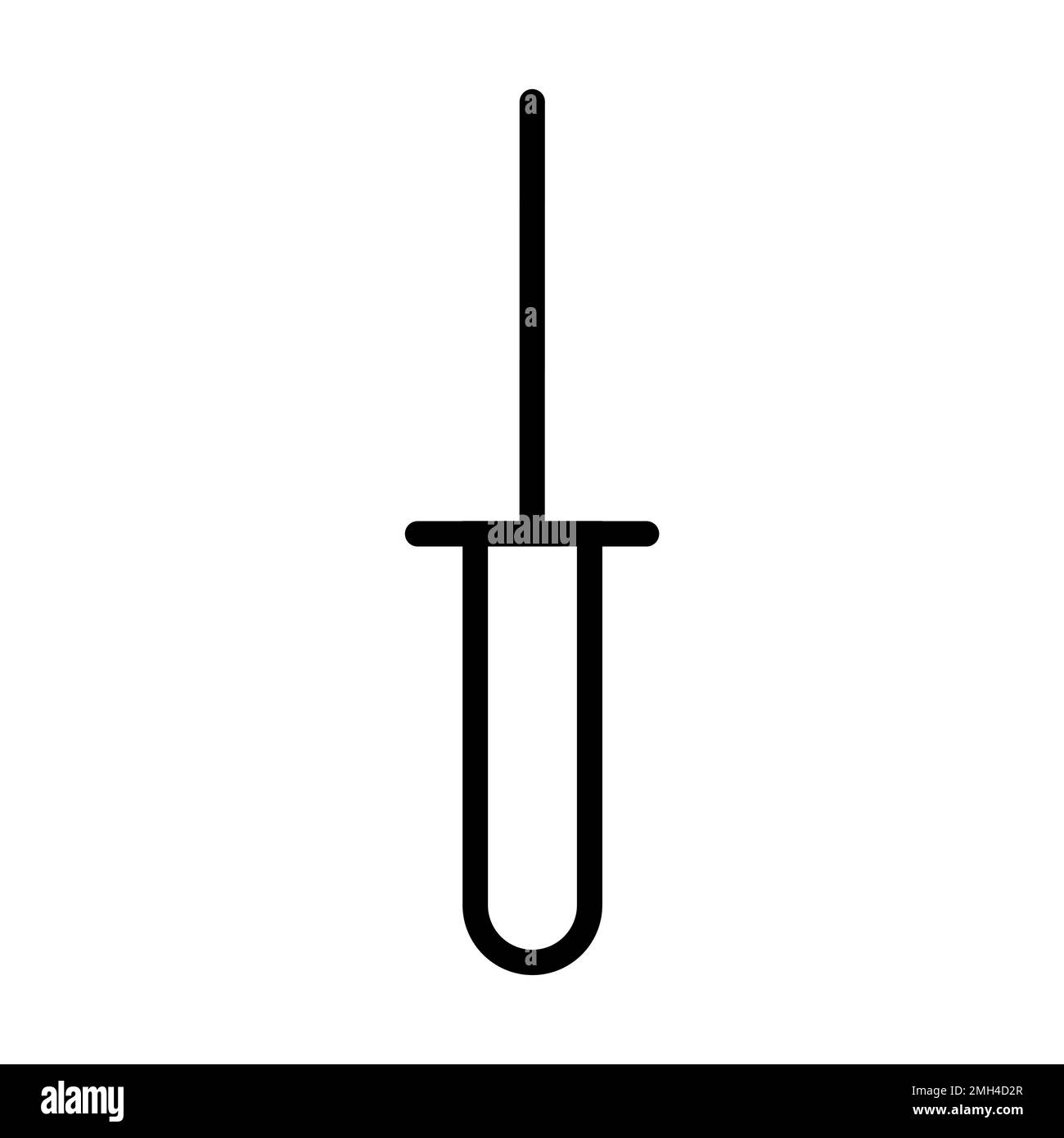 Awl icon line isolated on white background. Black flat thin icon on modern outline style. Linear ...