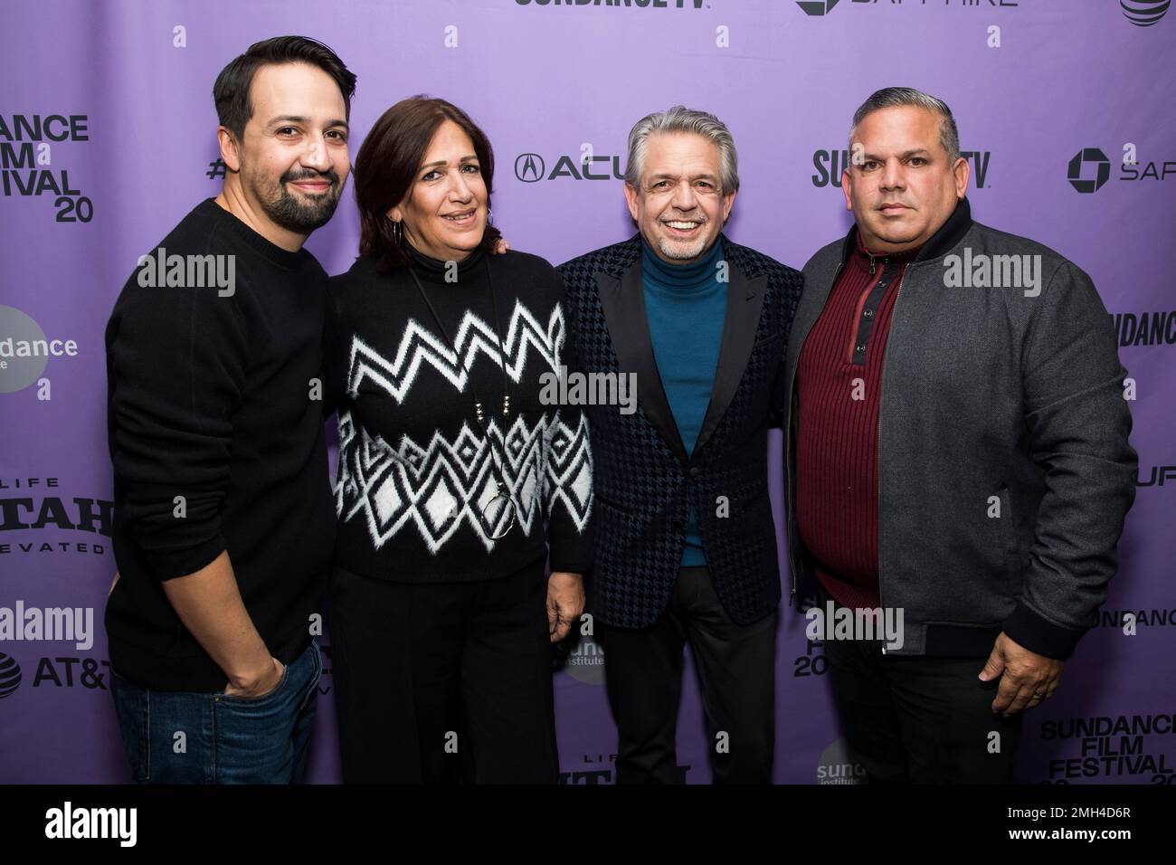 Lin-Manuel Miranda, left, Yamilla Miranda, Luis Miranda and Elvin ...