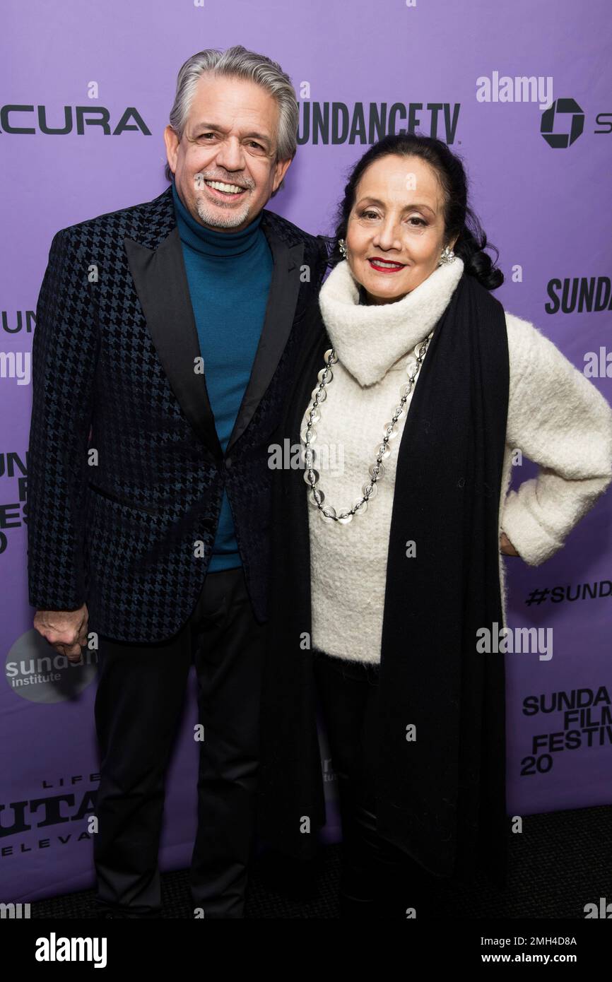 Luis Miranda and Dr. Luz Towns-Miranda attend the premiere of "Siempre ...