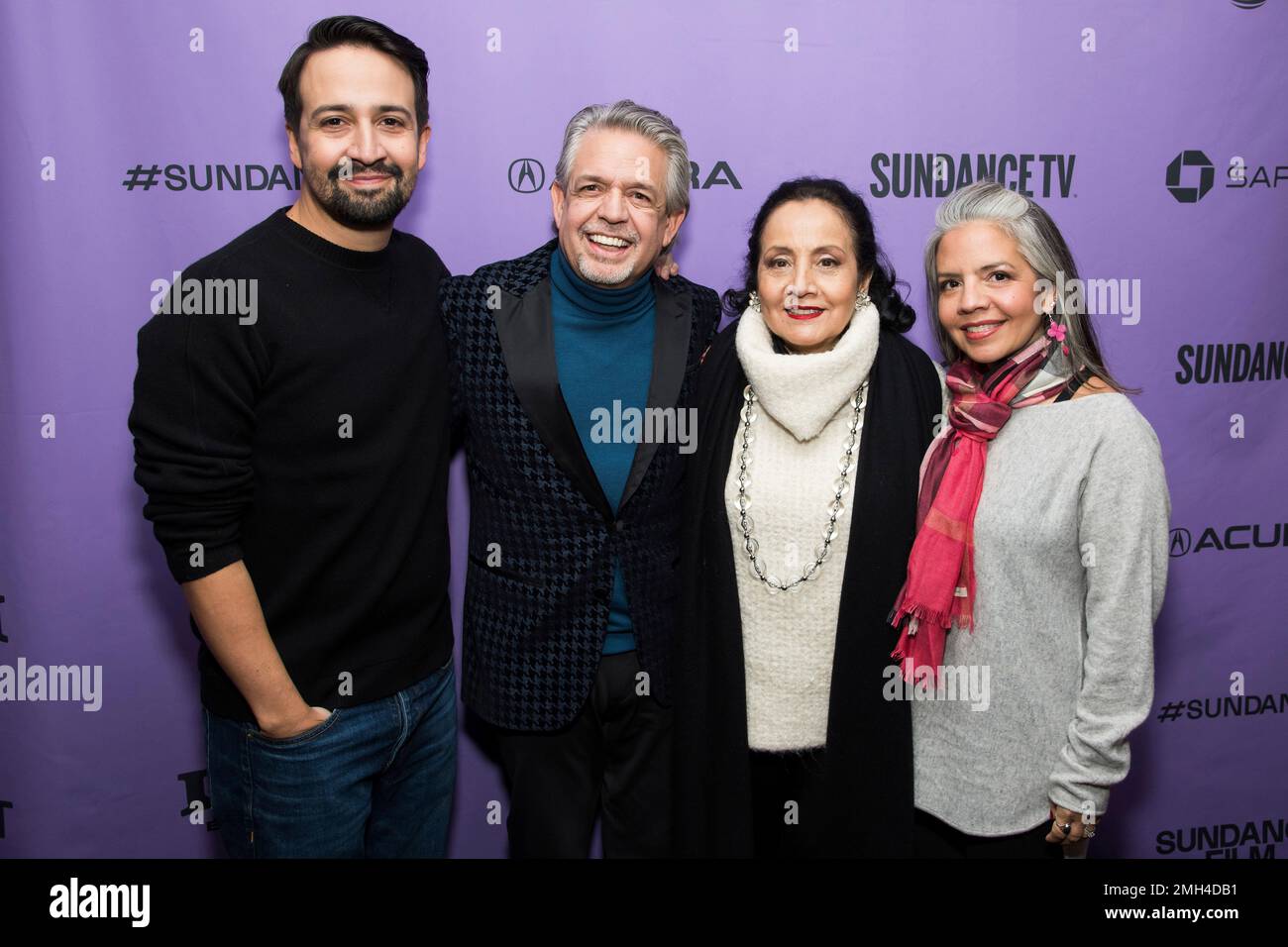 Lin-Manuel Miranda, left, Luis Miranda, Dr. Luz Towns-Miranda and Luz Miranda-Crespo attend the ...