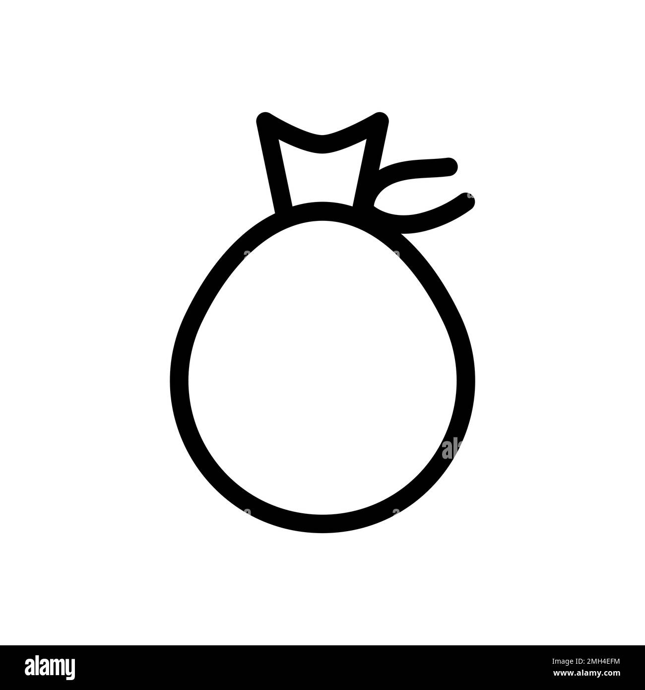 Sack Icon Line Isolated On White Background Black Flat Thin Icon On