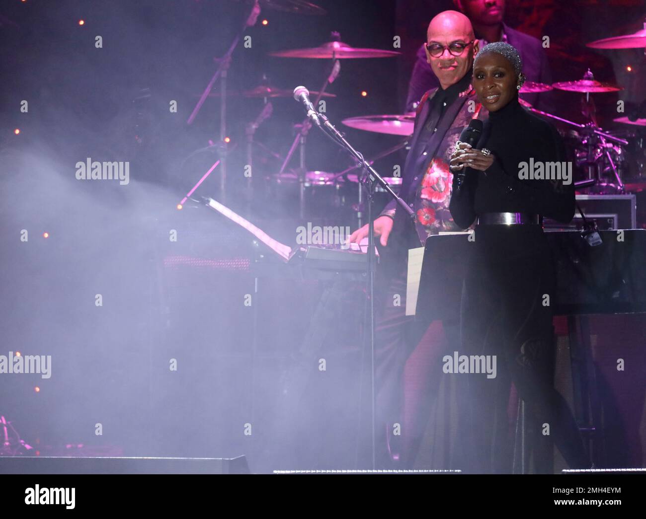 Cynthia Erivo performs on stage at the Pre-Grammy Gala And Salute To ...