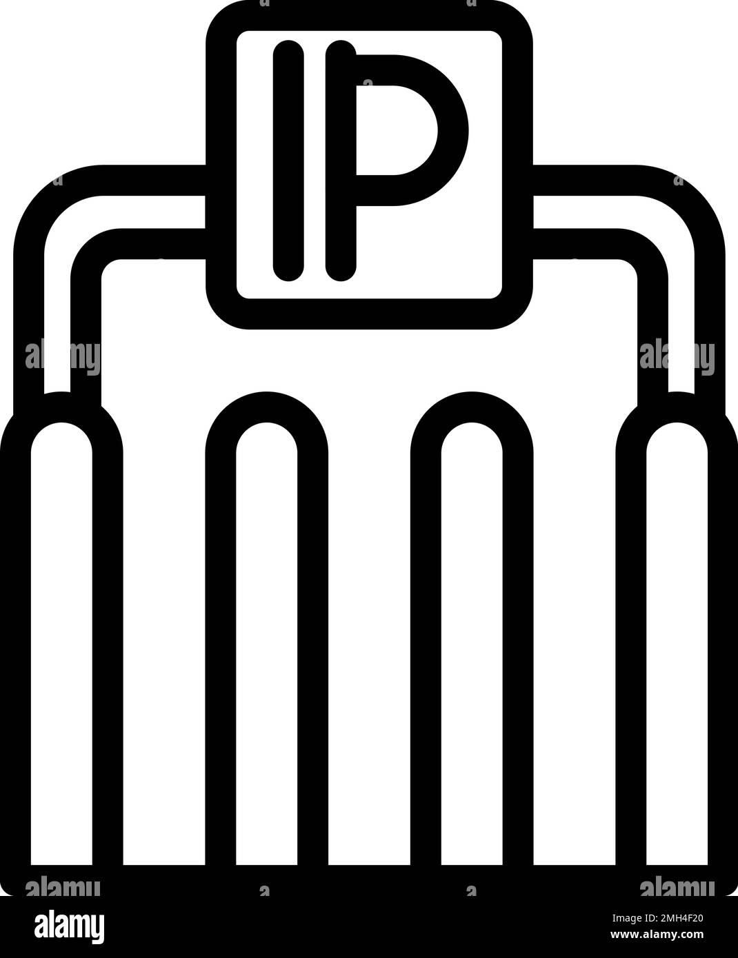 Bike parking icon outline vector. Lock safety. Cycle wheel Stock Vector ...