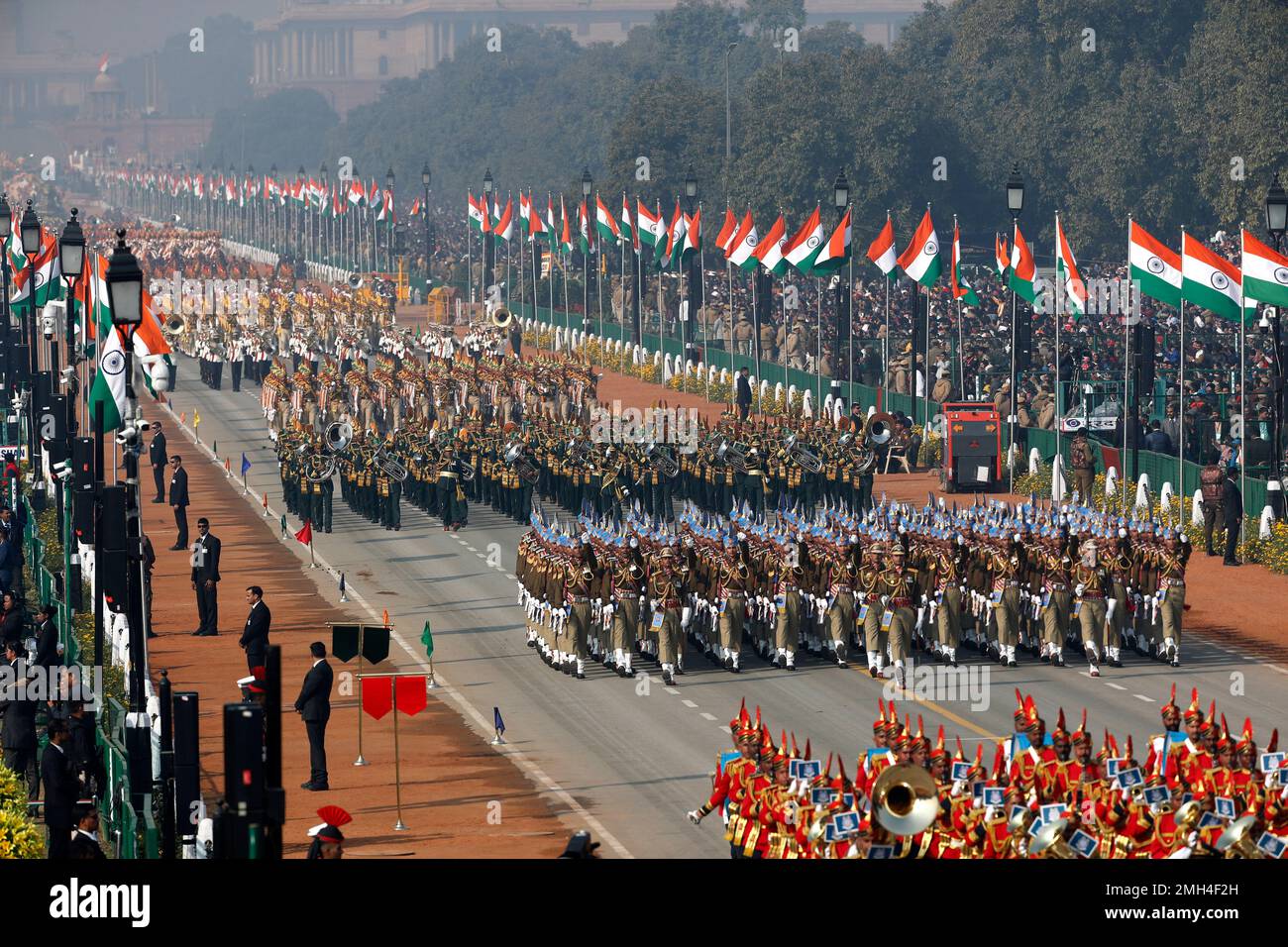 India's Republic Day parade marches through Rajpath, the ceremonial ...
