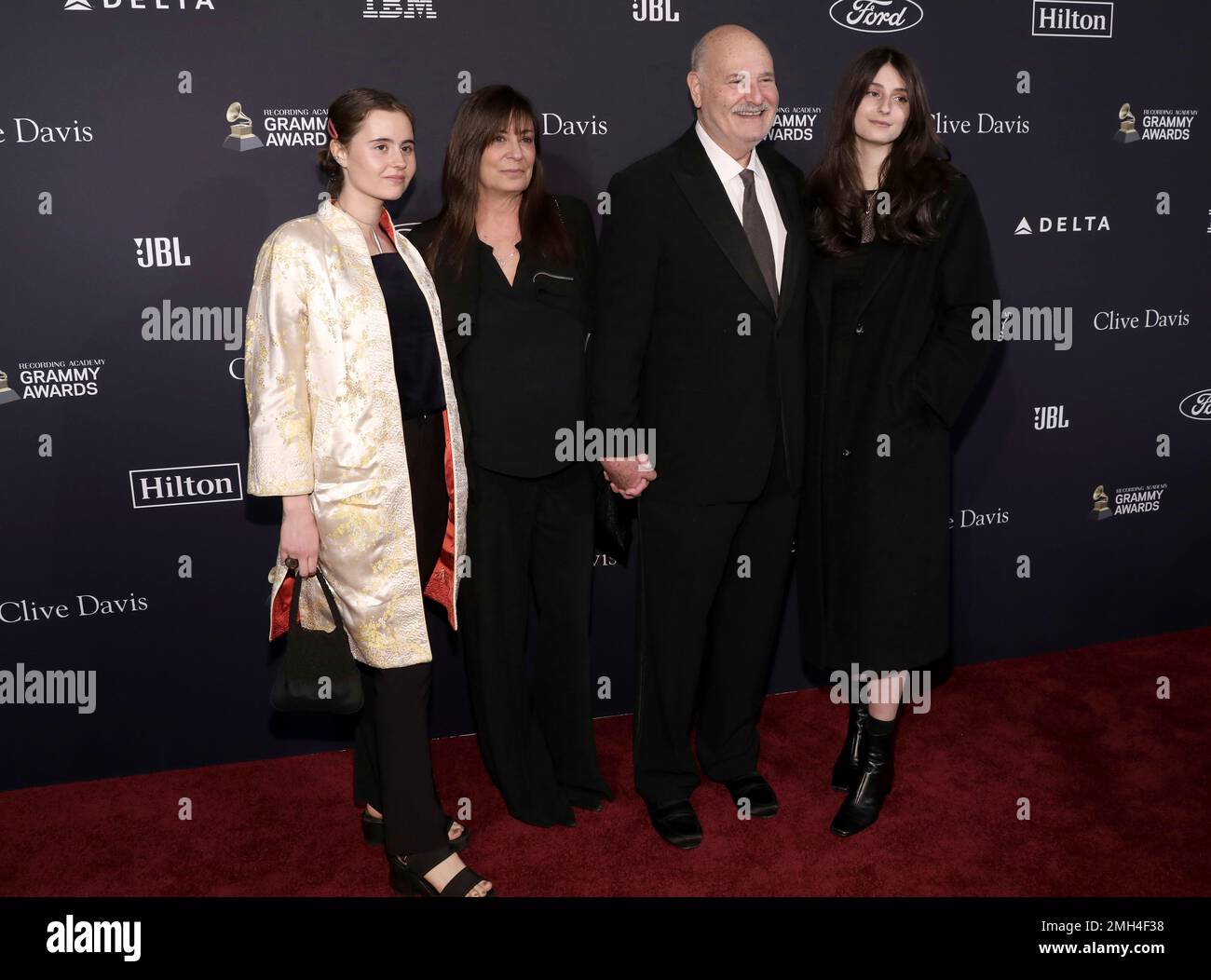 Rob Reiner, second from right, and family arrive at the Pre-Grammy Gala ...