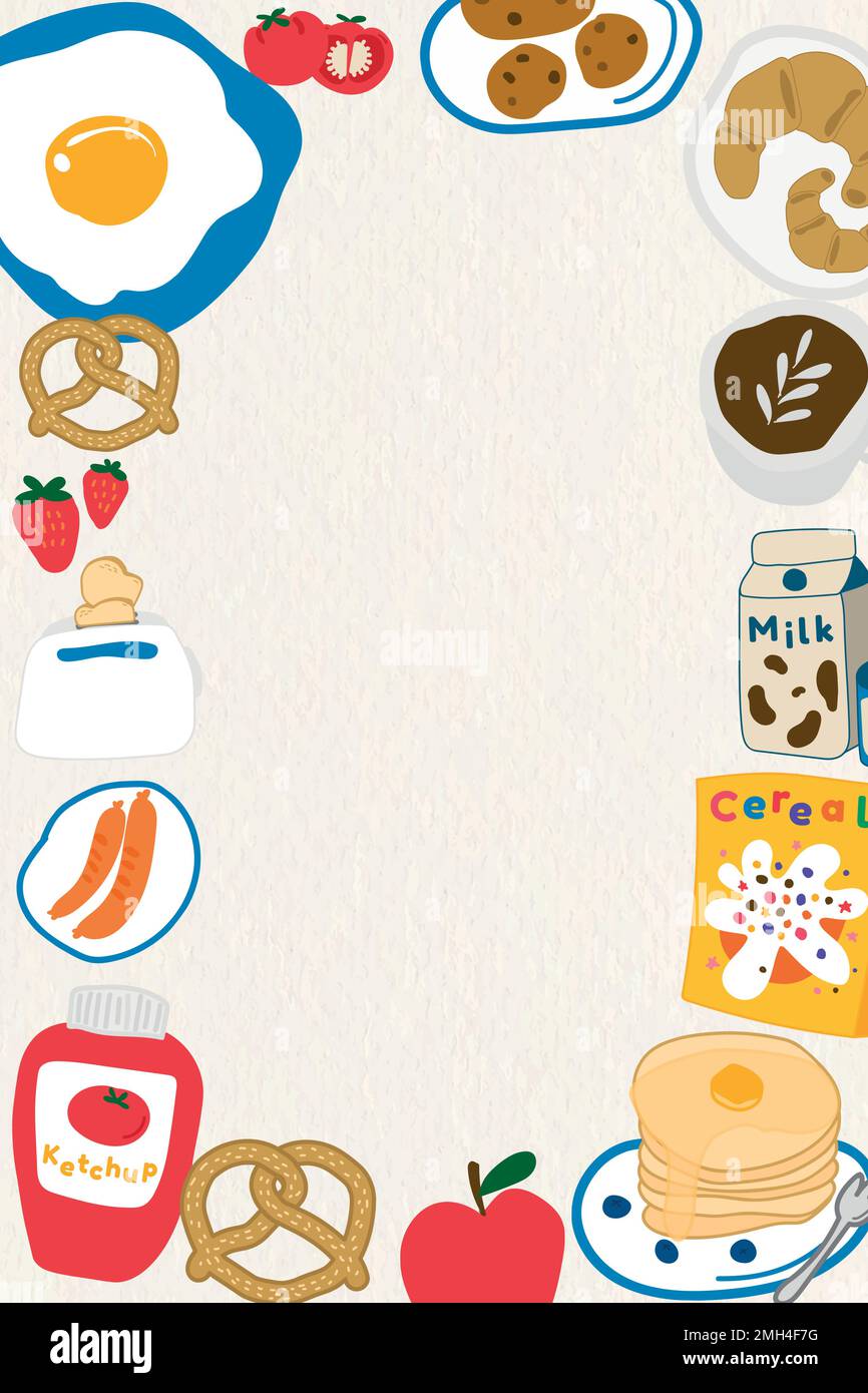 Cookbook Border Clip Art Vegetable Produce Food Circle Frame