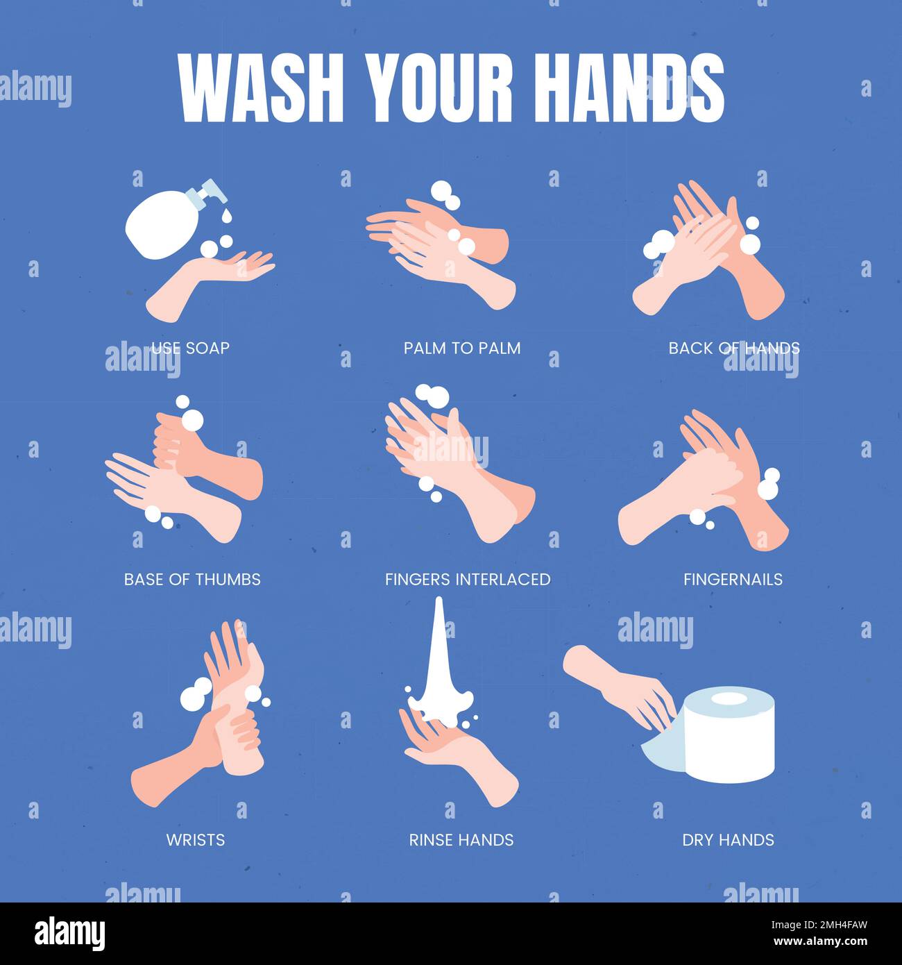 Wash your hands coronavirus protection template vector Stock Vector ...