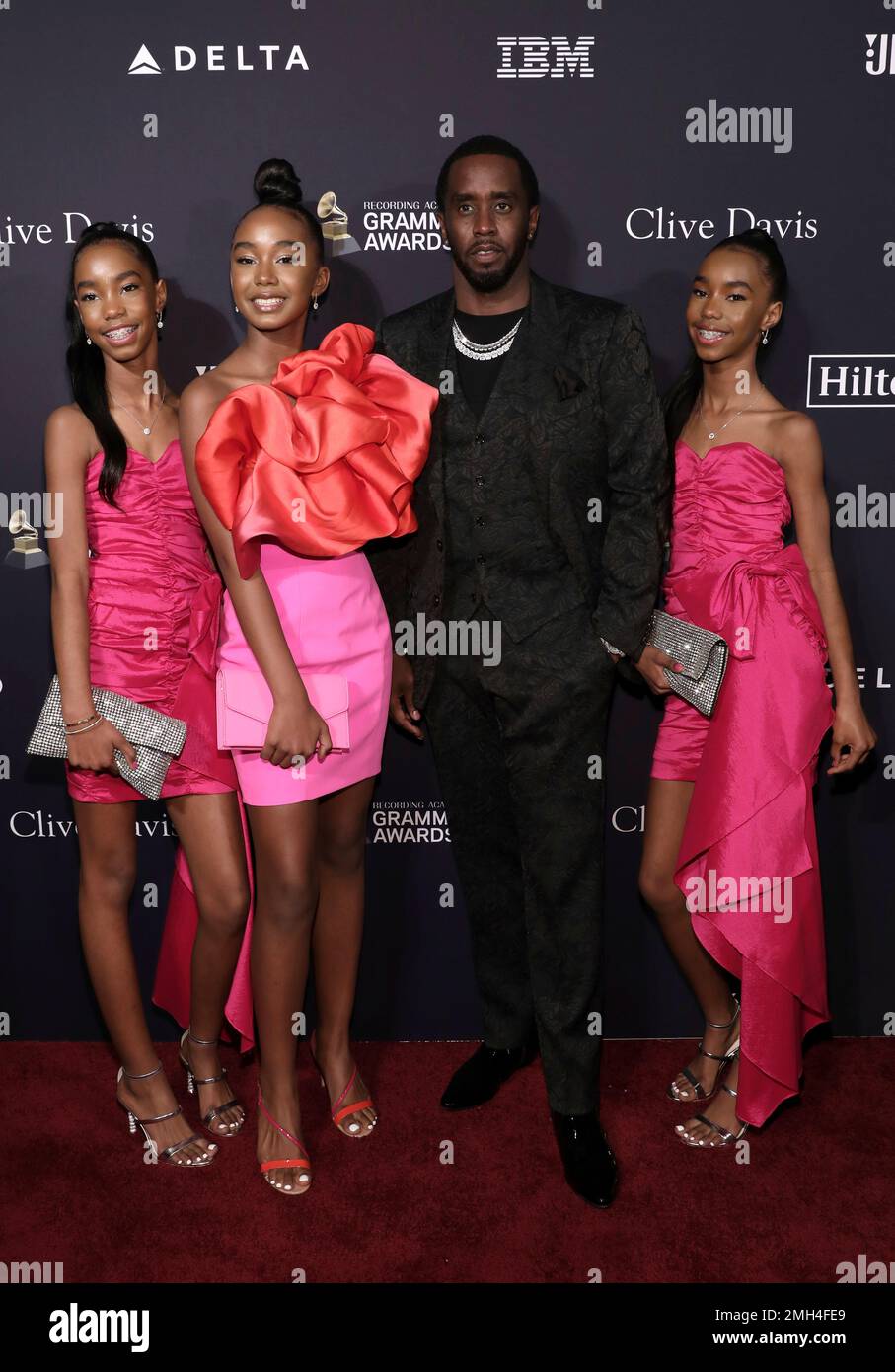 D'Lia Star Combs, from left, Chance Combs, Sean Combs, and Jessie James ...