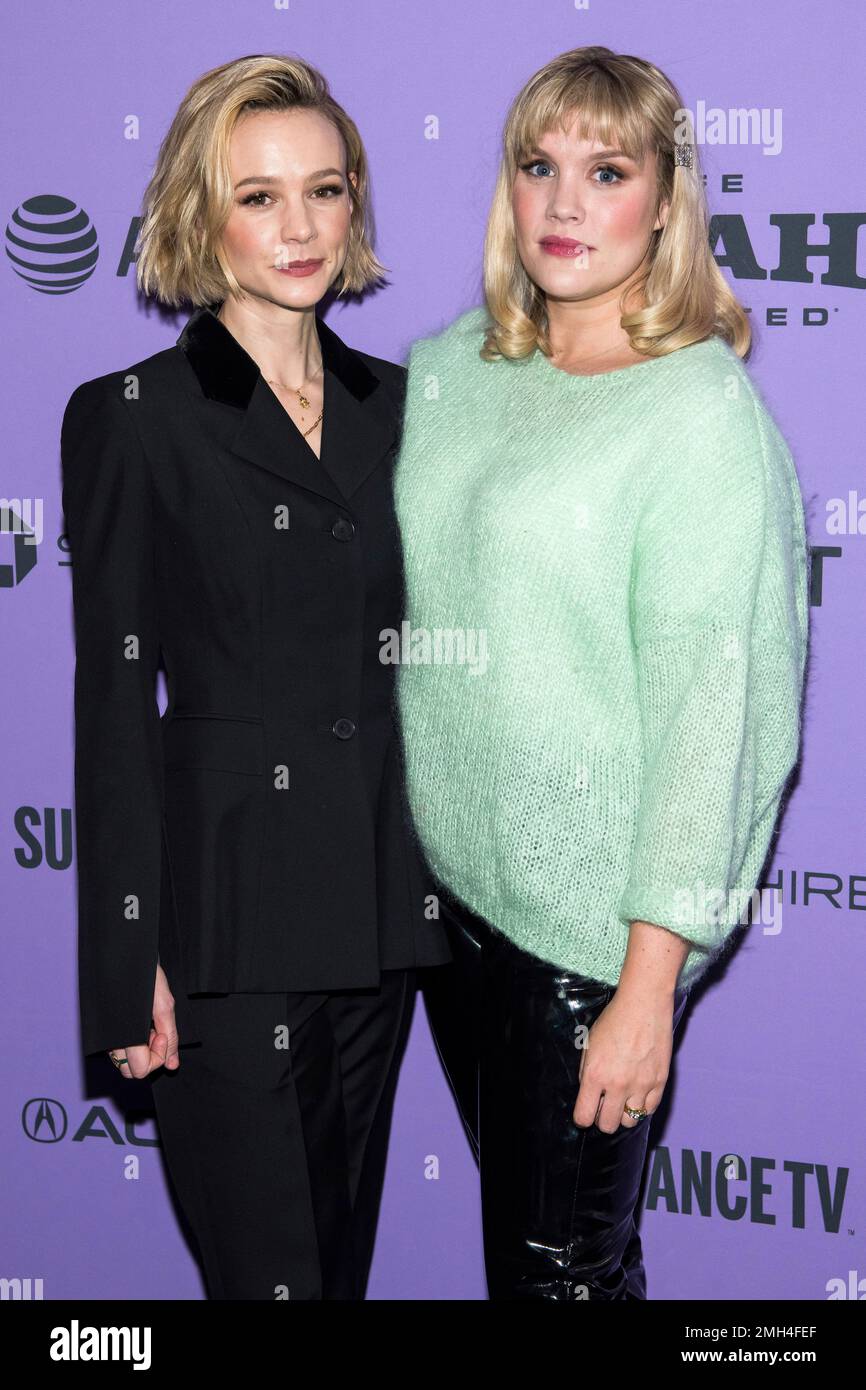 Carey Mulligan, left, and Emerald Fennell attend the premiere of ...