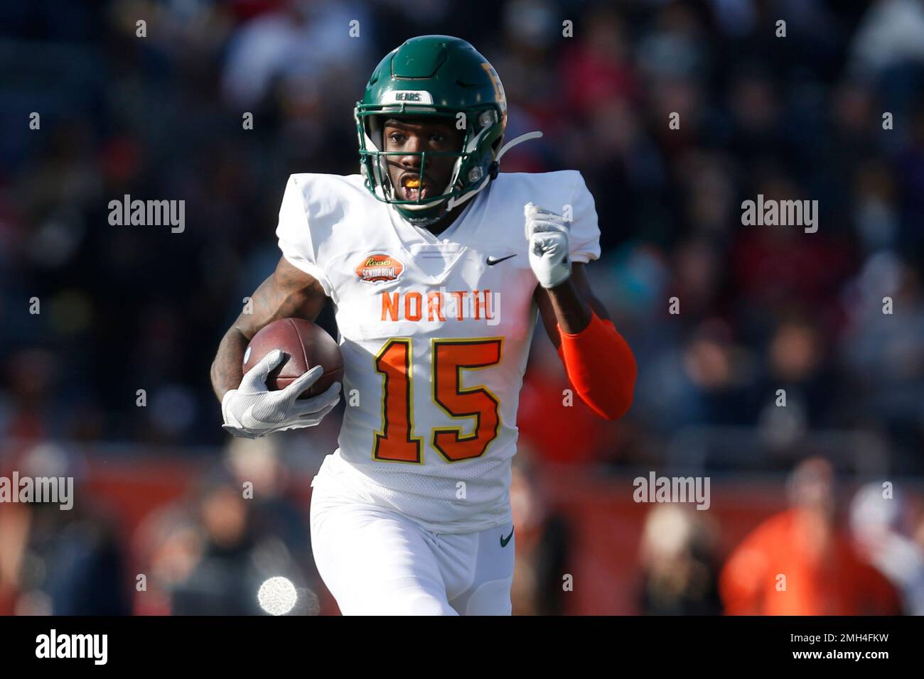 North wide receiver Denzel Mims of Baylor (15) during the second half ...