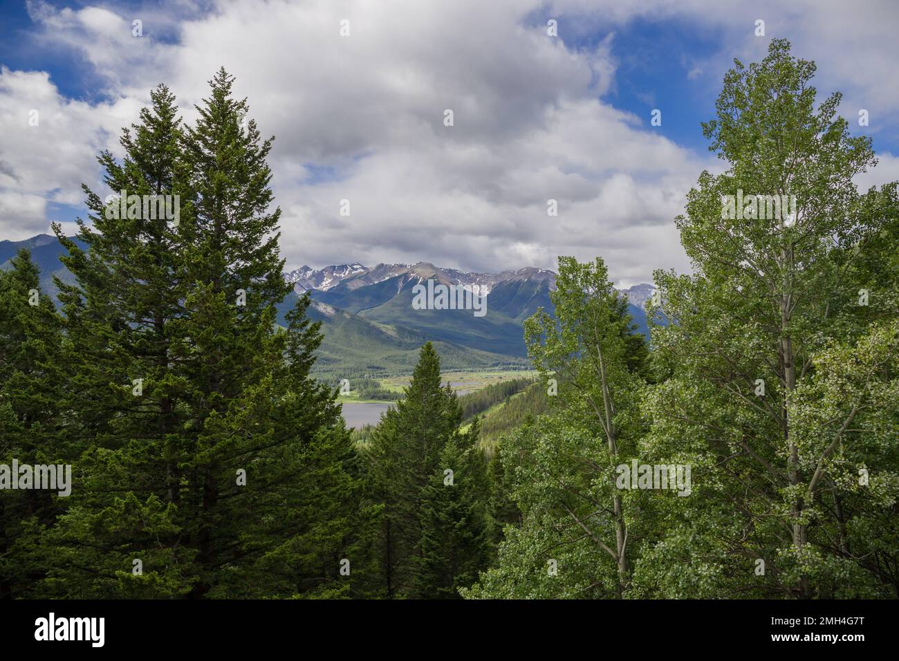 Fantastic panorama of Banff. Nature landscape - snowy peaks mountains ...