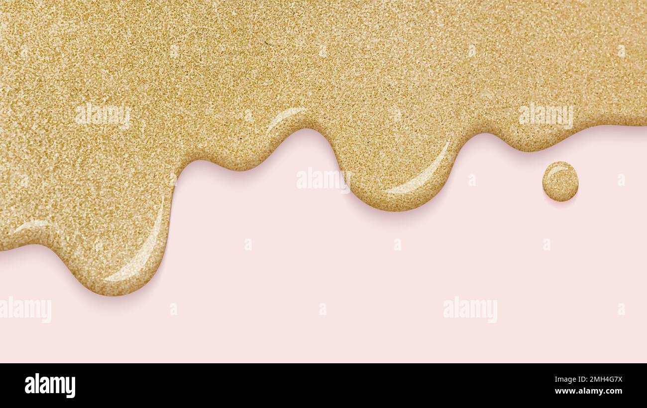 Dripping creamy glitter golden background vector Stock Vector Image ...