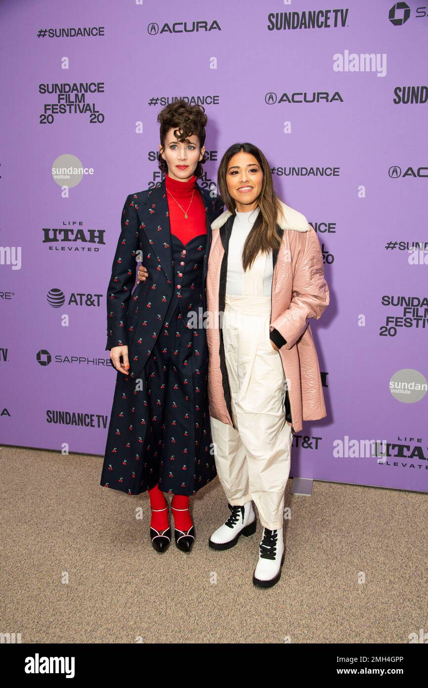 Writer/director Miranda July, left, and actress Gina Rodriguez attend ...