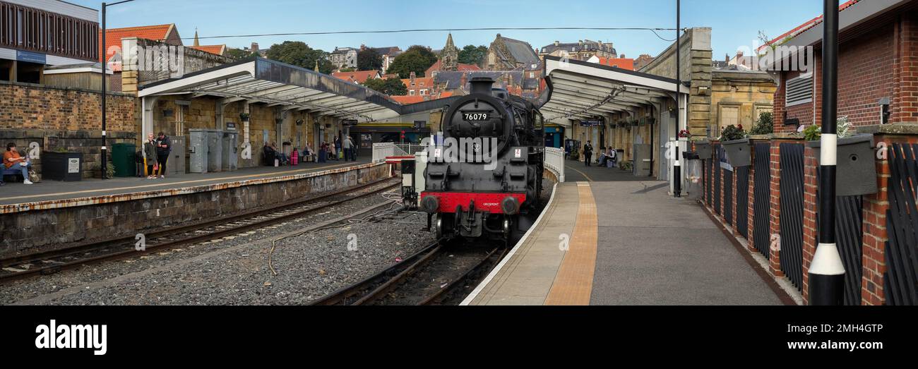 Railway steam at Whitby station, North Yorkshire, UK Stock Photo - Alamy