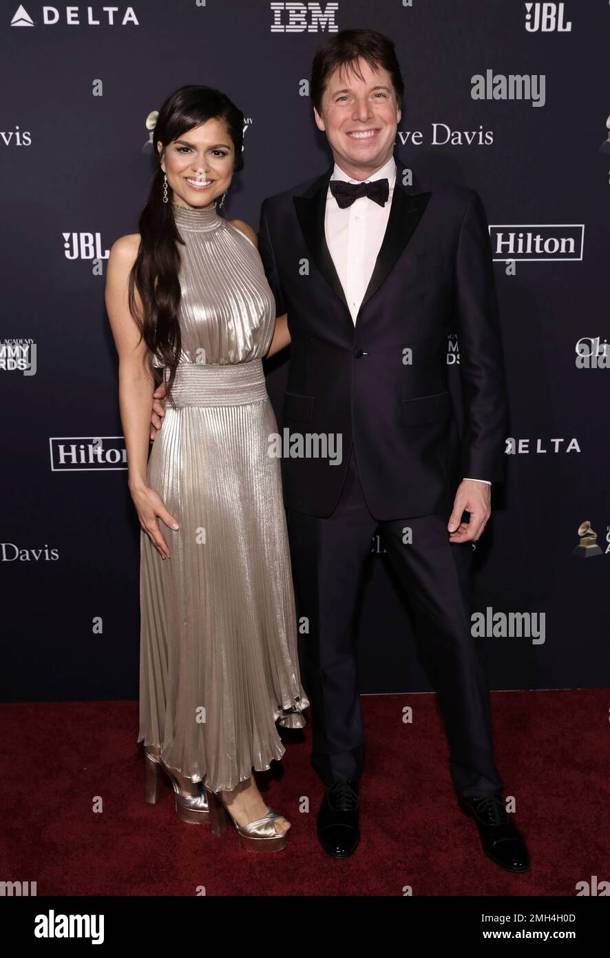 Larisa Martinez, left, and Joshua Bell arrive at the Pre-Grammy Gala ...