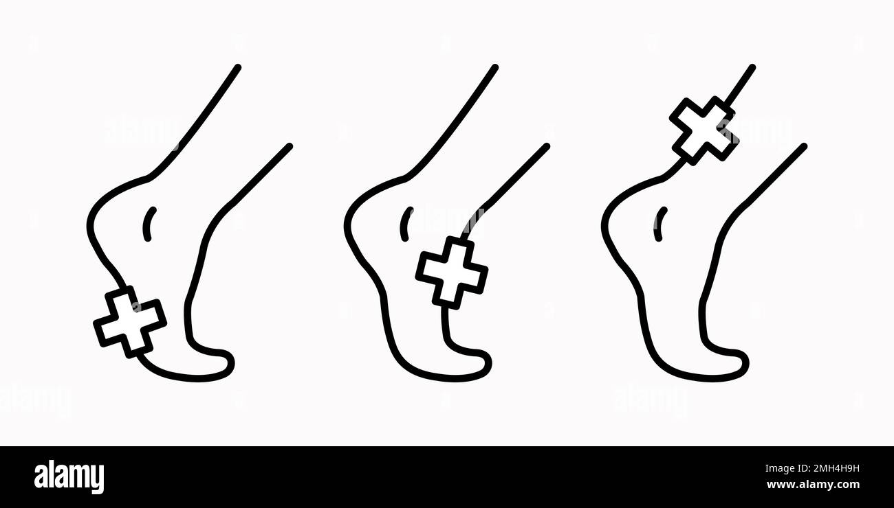 Foot, ankle line icon. Outline style can be used for web, mobile, ui ...