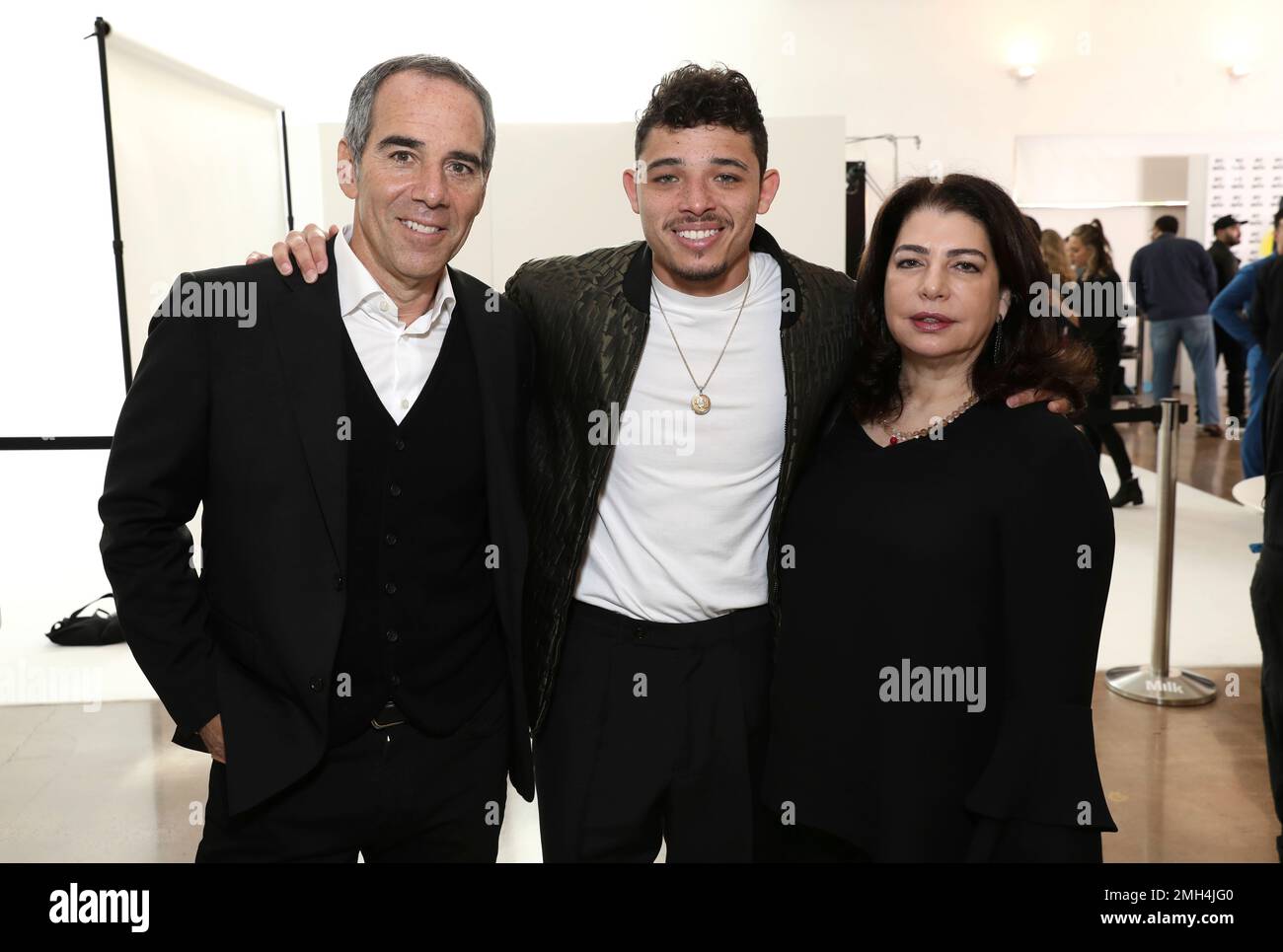 Republic Records CEO Monte Lipman, from left, Anthony Ramos, and UMG ...