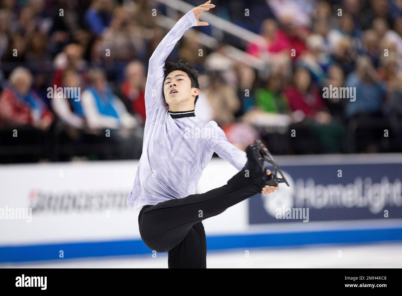 Nathan Chen performs during the senior men's short program at the U.S ...