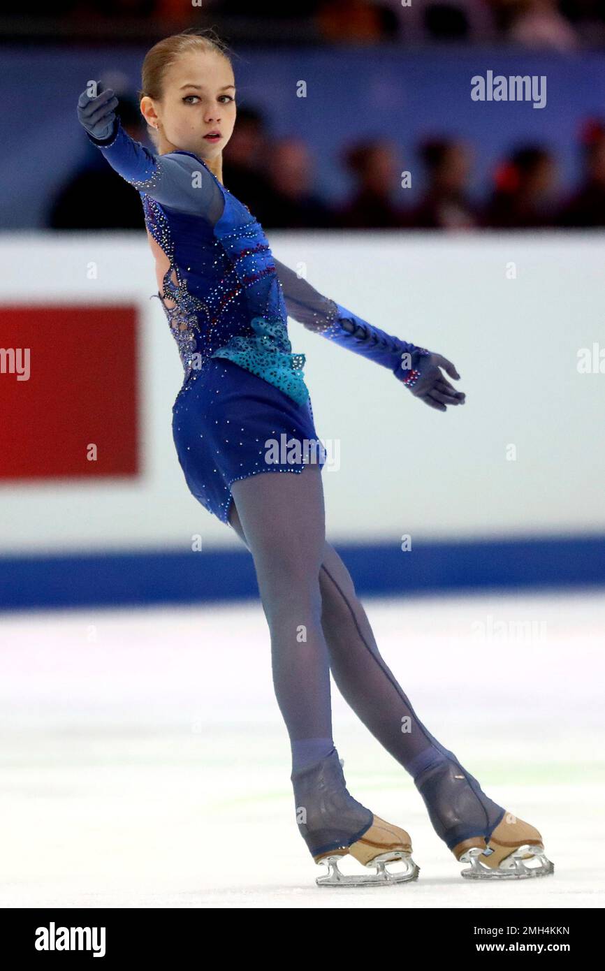 Alexandra Trusova of Russia performs during the women's free skating ...