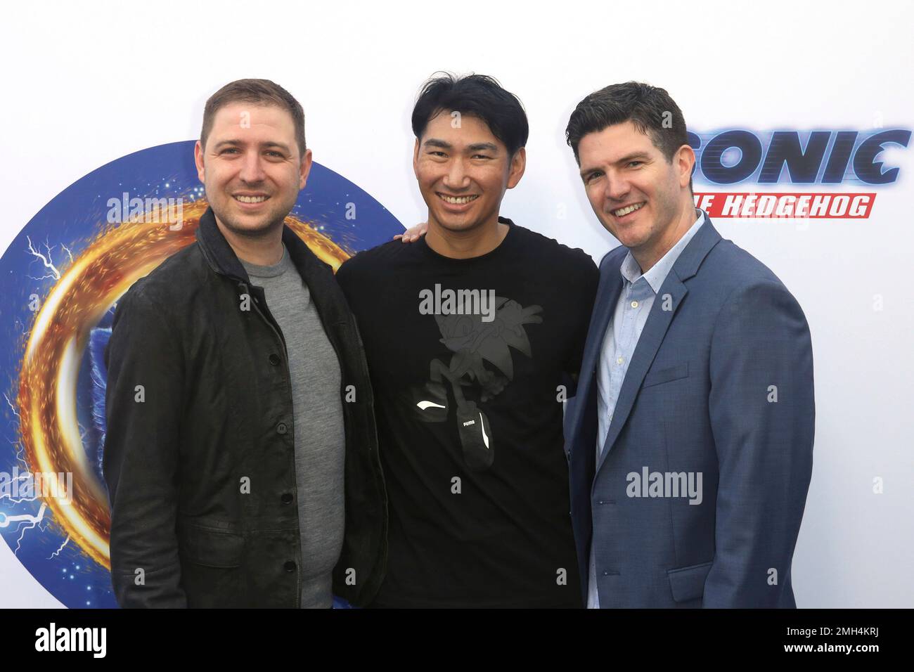 Producer Toby Ascher, from left, CEO of Sega Haruki Satomi and director ...