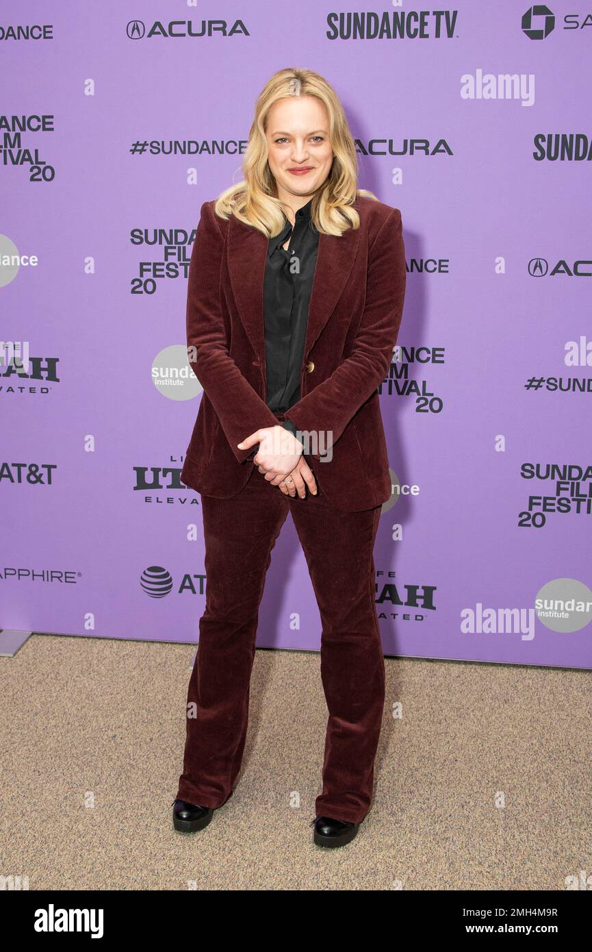 Actress Elisabeth Moss attends the premiere of "Shirley" at the Eccles ...