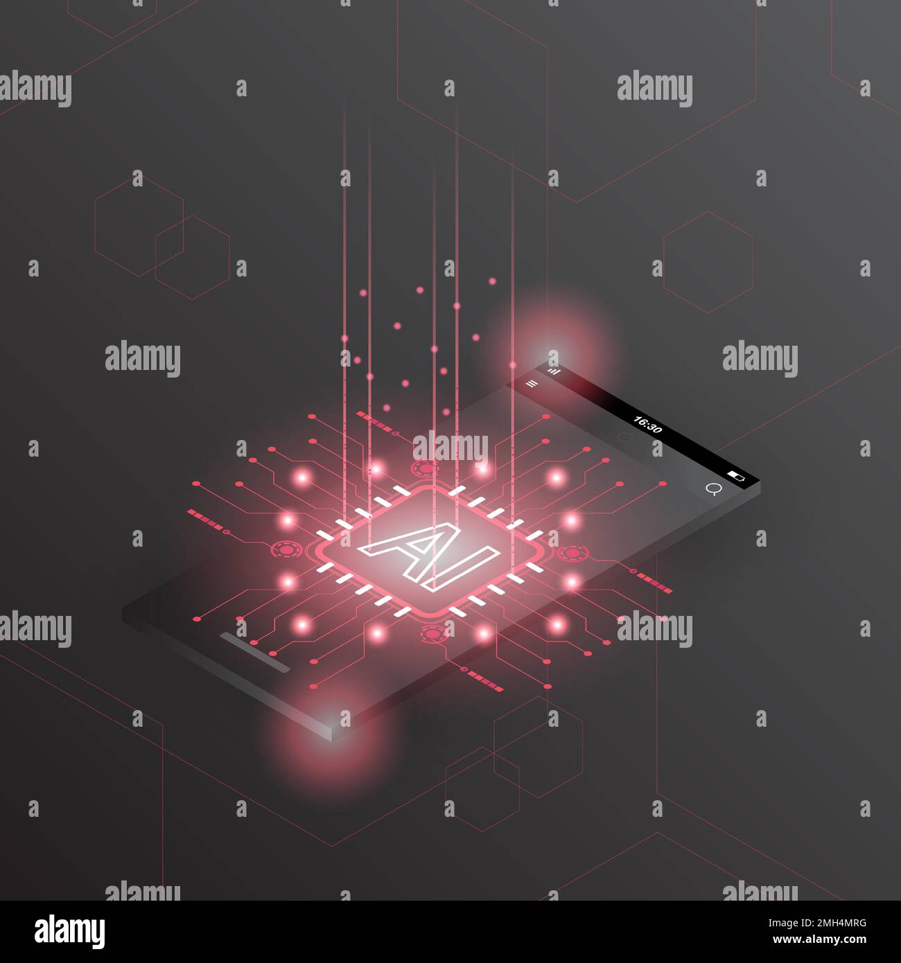 mobile phone technology background abstract. technology with line ...