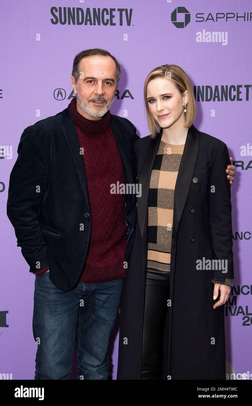 Actors Merab Ninidze, left, and Rachel Brosnahan attend the premiere of ...