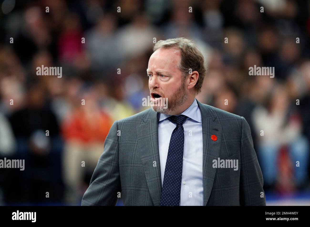 Milwaukee Bucks head coach Mike Budenholzer reacts during NBA ...
