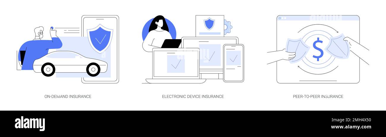 Insurance policy abstract concept vector illustrations Stock Vector ...