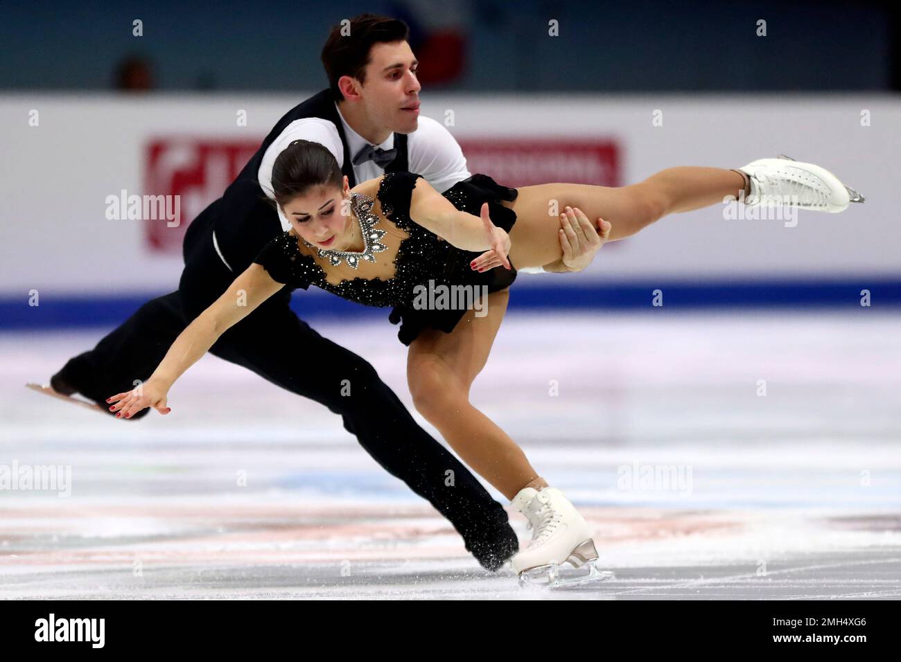 Rebecca Ghilardi and Filippo Ambrosini of Italy perform during the ...