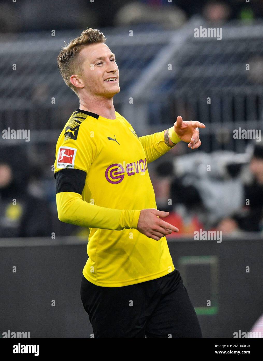 Dortmund's Marco Reus celebrates after scoring his side's second goal ...