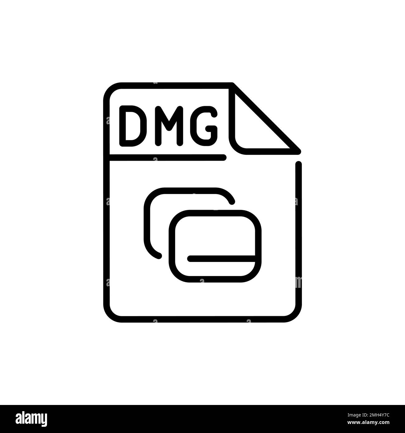 DMG file color line icon. Format and extension of documents Stock ... DMG file color line icon. Format and extension of documents Stock ...