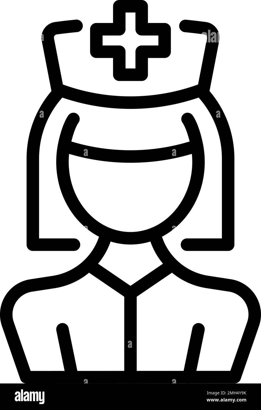 Medical nurse icon outline vector. Clinic health. Care man Stock Vector ...